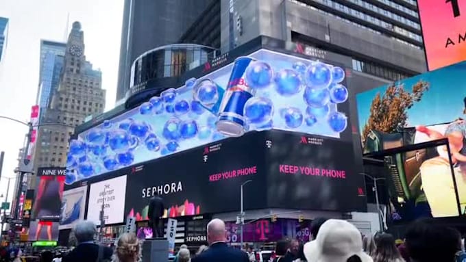 Do 3d billboard animation 3d led screen wall 3d anamorphic animation ...