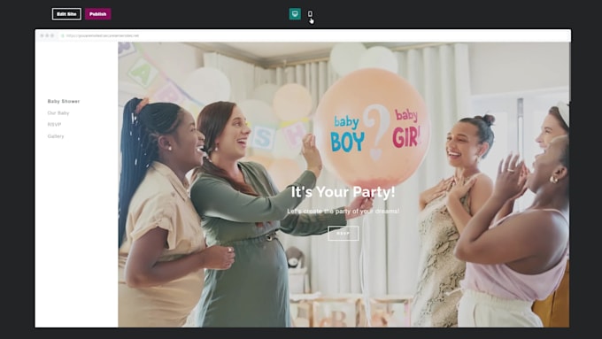 Help you create a baby shower website with an online rsvp invitation by ...
