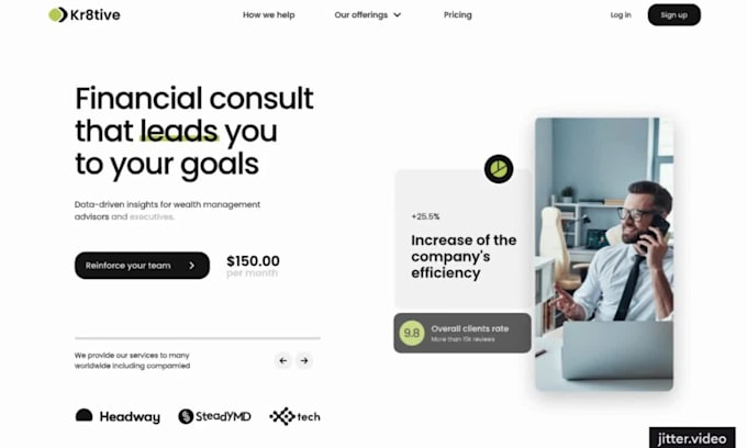 Create hero section, landing page, web banner, website banner design by ...