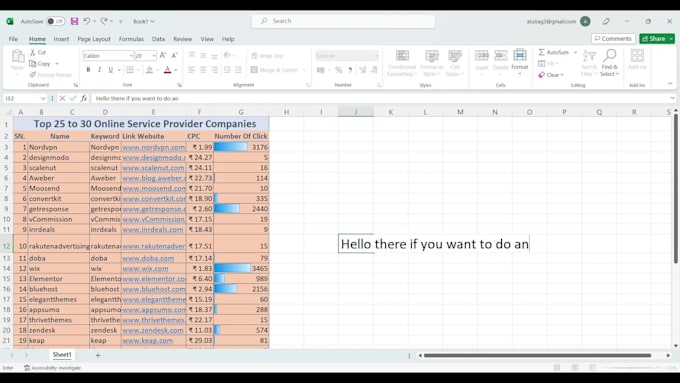 Do excel data entry, web research,affiliate markating ,copy paste, typing etc by Atul_developer ...
