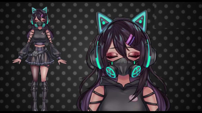 Draw and rig live2d vtuber, 2d vtuber model, 2d vtuber, live 2d rigging ...