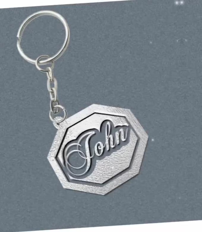 Create professional keychain design with your text or logo by ...