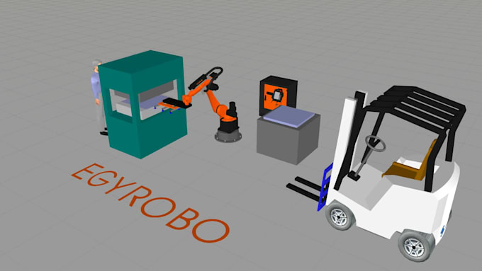Design 3dcad models and animate industrial robotic systems videos by ...