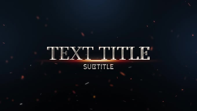 Video editing for ads and intros,outors,logo animation,cinematic titles ...