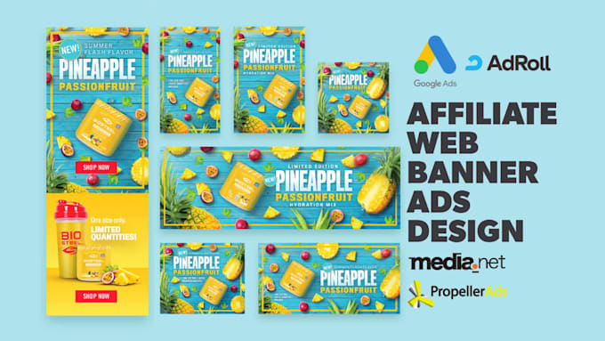 Design affiliate web banner ads, google banner ads or adroll by ...