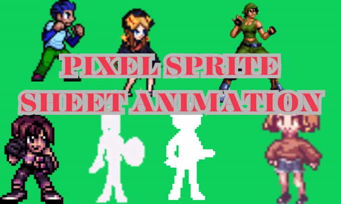 Do 2d sprite sheet animation pixel game art rpg maker mv sprite sheet ...