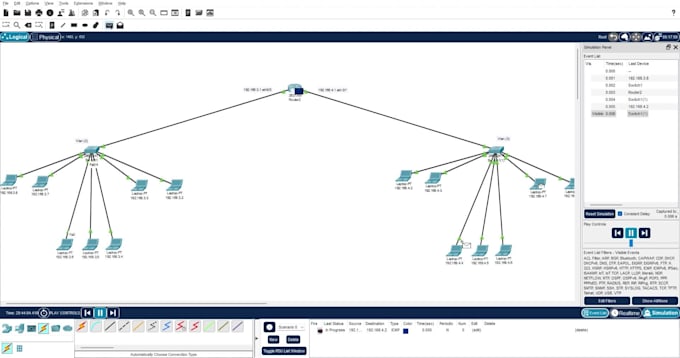Create design for your network on cisco packet tracer by Devlotfi | Fiverr