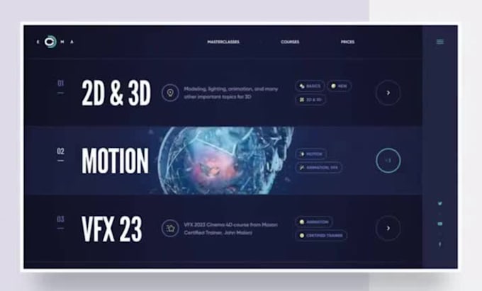 Do stunning 3d website webgl animations interactive website design by ...