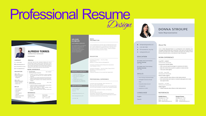 Create professional cv, resume template, and portfolio design by Abd ...