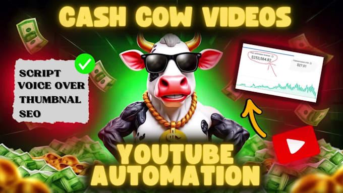 Be cash cow faceless videos and shorts creator for youtube automation ...