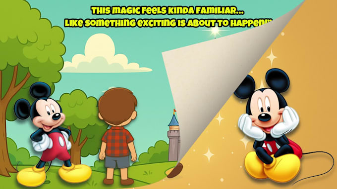 Create a custom disney trip reveal video book in the voice of mickey ...