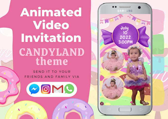 Make animated video invitations for any event by Artsymomsy | Fiverr