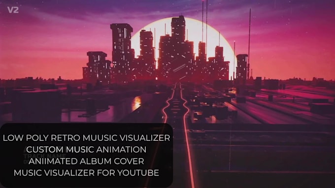Retro low poly music visualizer 3d music for youtube trippy music animated music by Lowpoly_rose ...