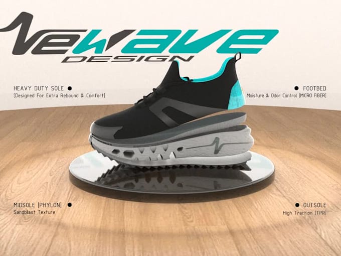 Design athletic 3d shoes, sneakers and footwear for you by Newave ...