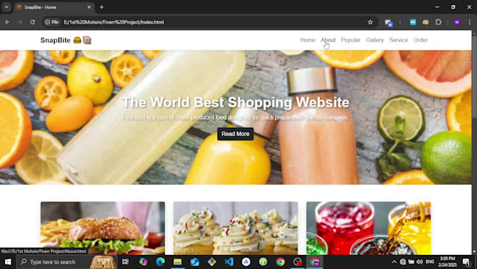 Be Your Front End Web Developer Using Html Cssbootstrap React By