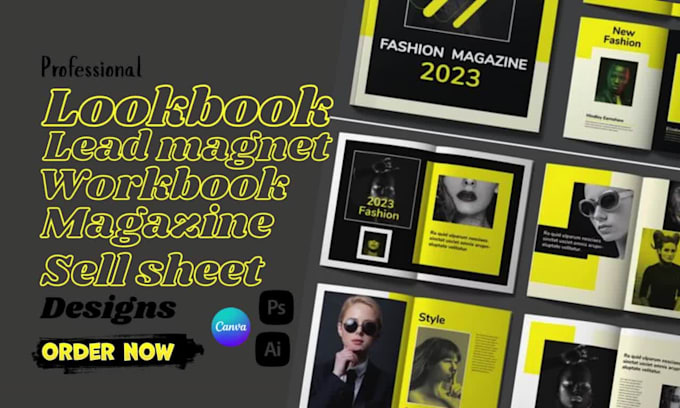 Design lookbook, lead magnet, sell sheet, catalogue, workbook, magazine ...