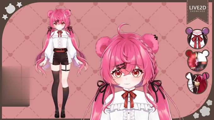 Design and rig live2d model 2d vtuber live2d vtuber model live 2d vtuber model by Musterr_studio ...