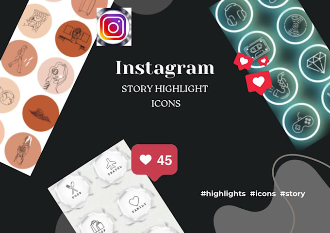Create unique and attractive instagram story highlight icons by Vani ...