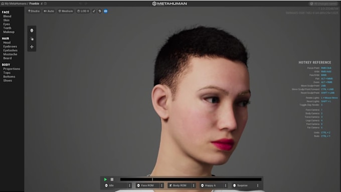 Create 3d metahuman characters based off real people by Zlurje | Fiverr