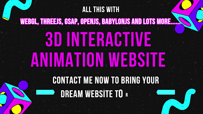 Develop 3d interactive animation webgl threejs babylonjs gsap openjs website by Jenkinswill015 ...