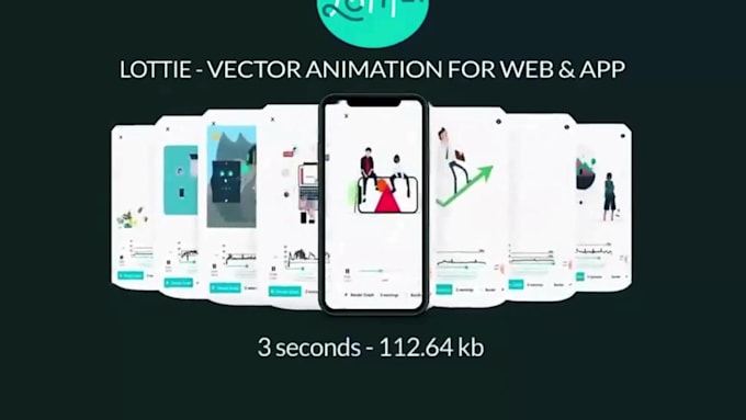 Make a json lottie and svg animation for your website or app, logo ...