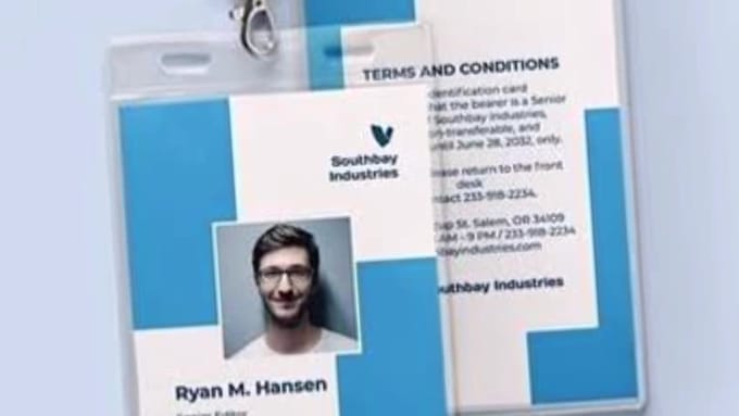 Custom employee, student, staff id card and print ready id card designs ...