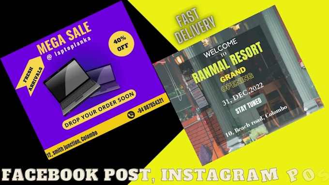 Design social media posts graphics for facebook, instagram by ...