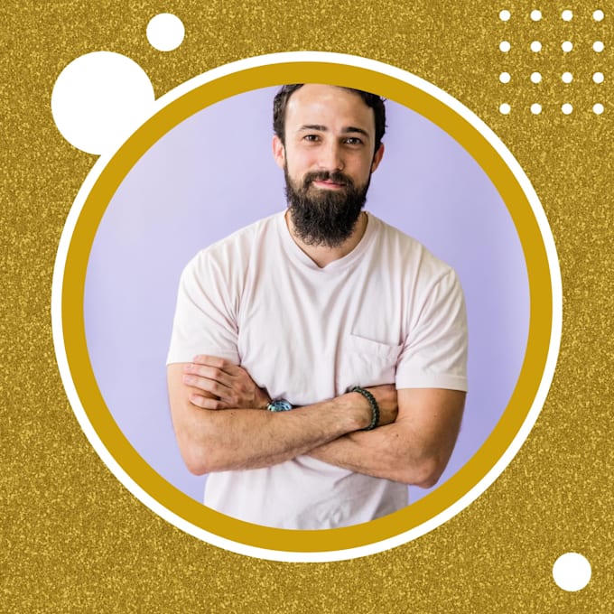 Make a great design pic for profile on social media and attractive ...