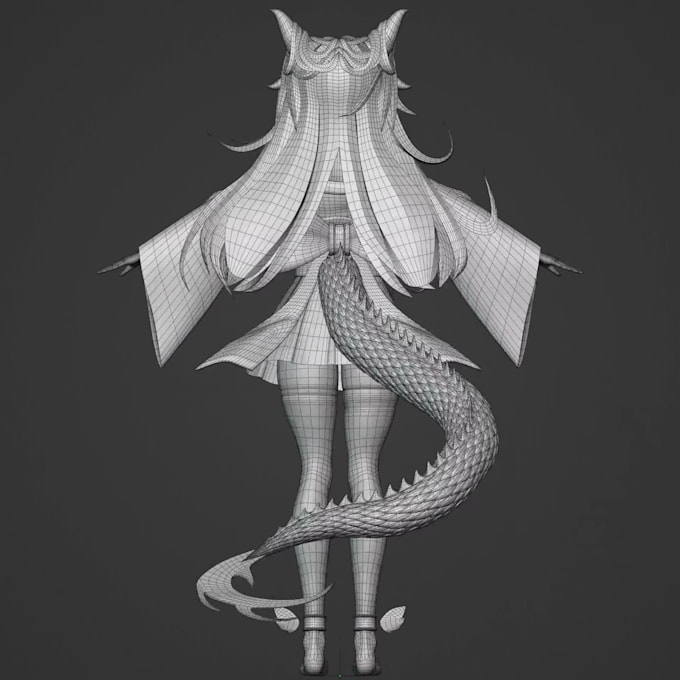 Model 3d vtuber model live 2d rigging anime vtuber animation game ...