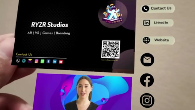 Design an ar business card by Ryzrstudios | Fiverr