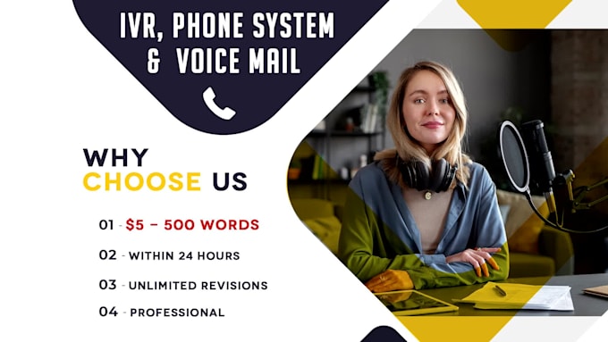 Record a professional ivr voice over or voicemail greeting within 24 ...