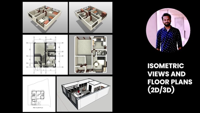 Convert your 2d plan into a 3d model with revit and sketchup by Savindu_sath | Fiverr