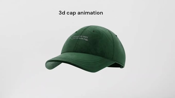 Create realistic 3d cap or hat product animation for brand promotion by ...