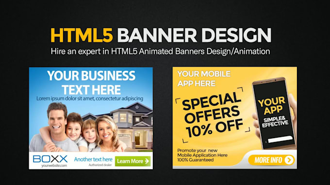 Design animated html5 banner ads for your business by Focusvision | Fiverr