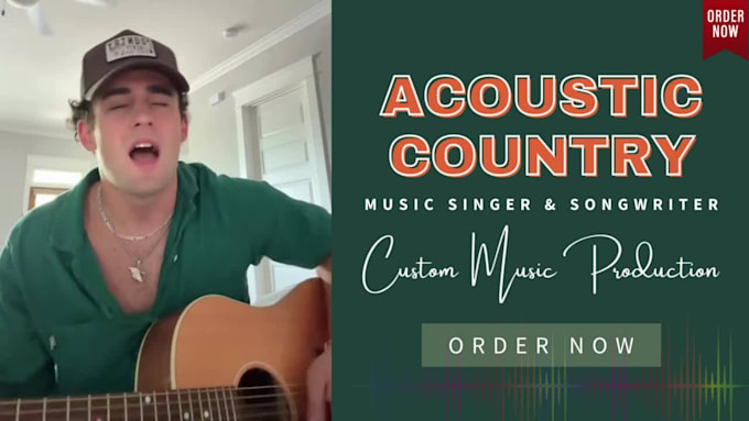 Be your male country singer male vocalist for country music edm, pop ...