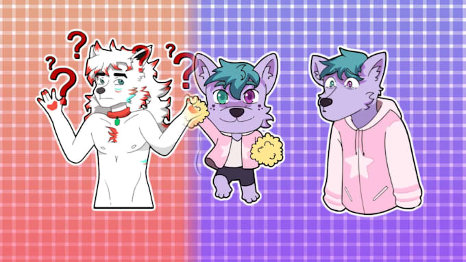 Make an animated furry sticker for you by Casgabriel | Fiverr