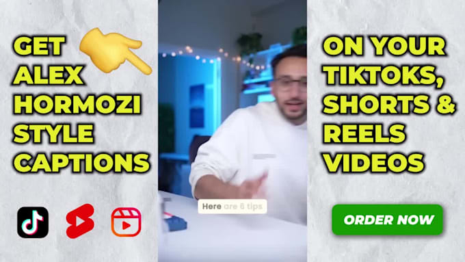 Edit tiktoks, reels and shorts with alex hormozi style captions by Aimxdesign | Fiverr