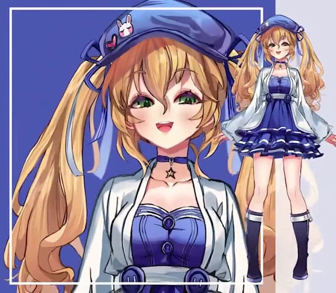 Draw and rig live2d vtuber model, 2d vtuber rigging, 2d pngtuber model ...