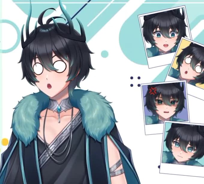 Draw and rig 2d vtuber, 2d vtuber model,anime model, 2d vtuber model ...