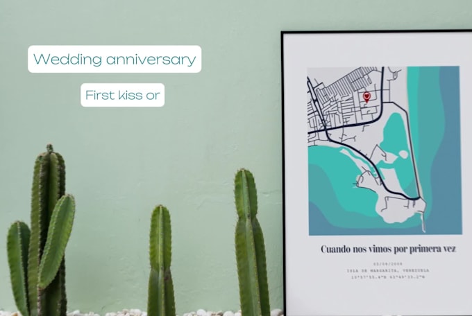 Design a custom special date map by Viguigo | Fiverr