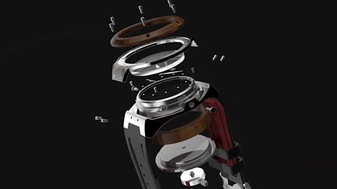 Do 3d watch animation 3d watch model 3d exploded view for 3d product ...