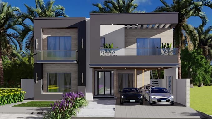 3d architecture home design, rendering, interior, elevations by Zohaibriaz123 | Fiverr