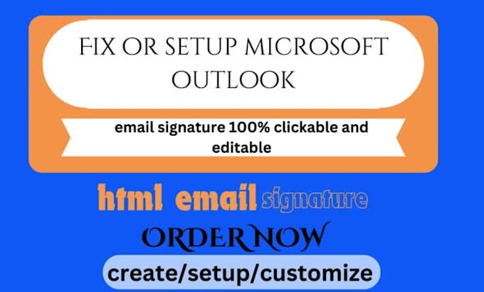 Do outlook,clickable signature,email signature,html signature,iphone,email by Tolanibaby | Fiverr