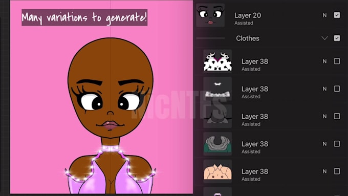 Draw you a nft character base and some accessory layers by Nicartnfts ...