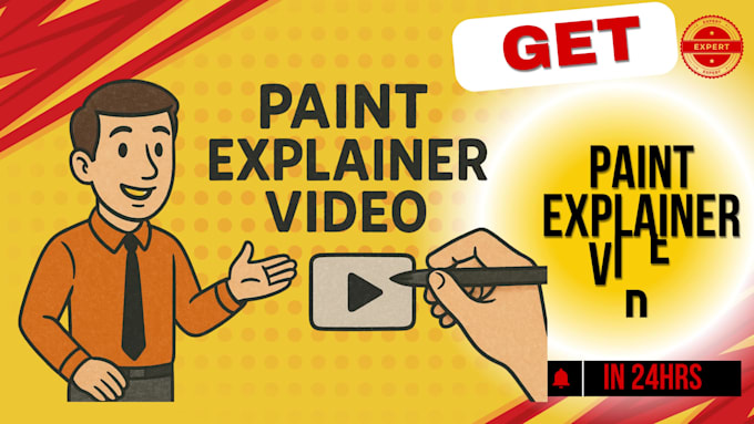 Do the video editing paint explainer style with custom stickman ...