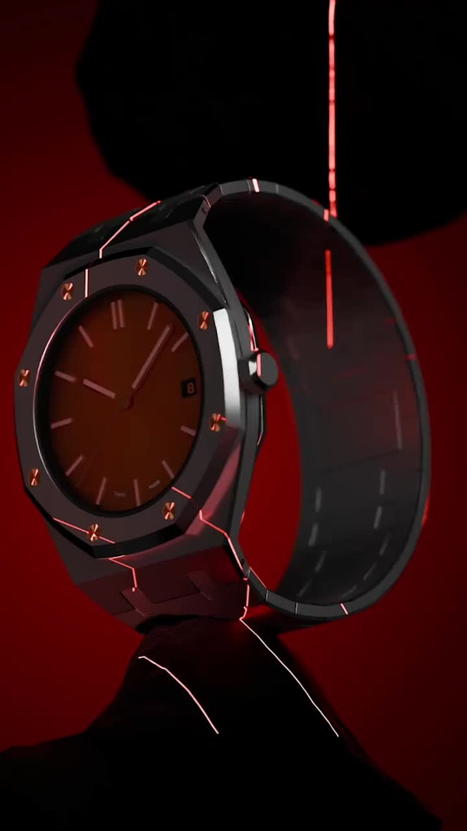 Do 3d product animation video 3d watch animation 3d watch and jewelry ...