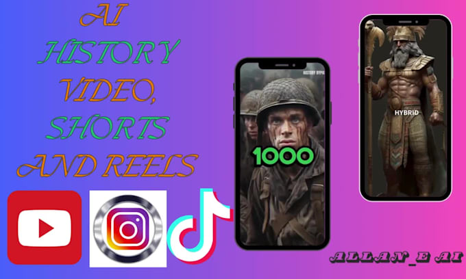 Create ai youtube history shorts and ai shorts ai reels ai history shorts by Allan_enoch | Fiverr