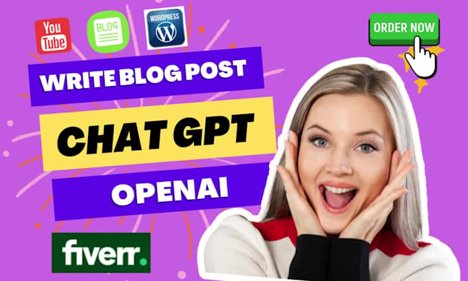 Use chat gpt openai to unique solutions article blogs seo by Nauman_agency | Fiverr