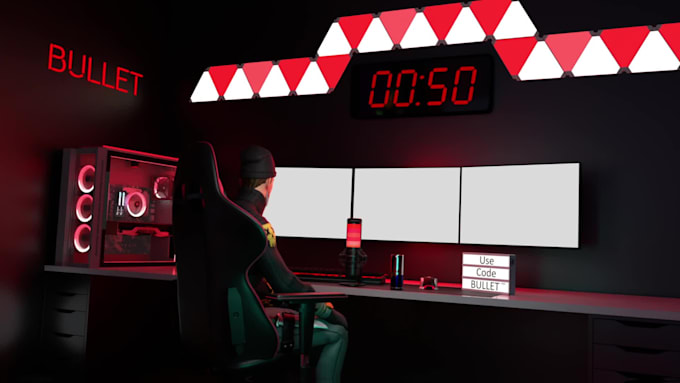 Create 3d animated starting soon with timer for streamer by Bulletvfx ...