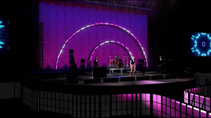 Create a realistic 3d music stage design for your concert or event by ...